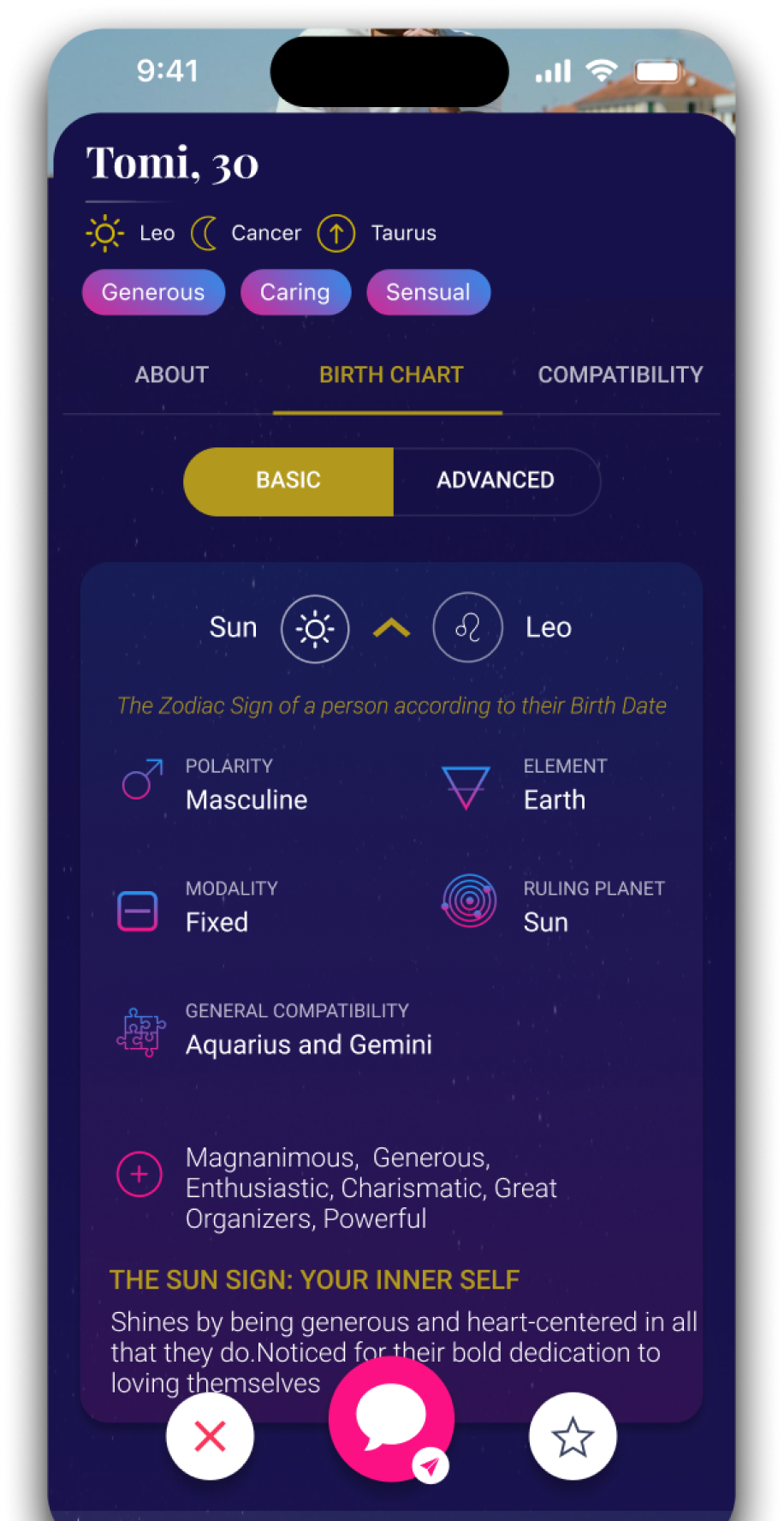 Natal Chart App